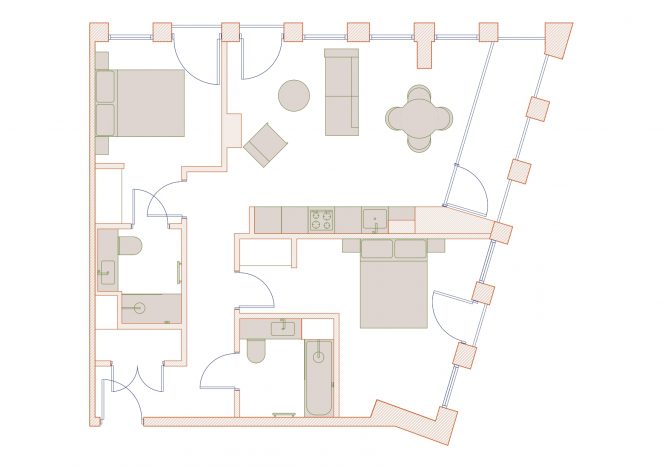 2 bedroom apartments - Poplin